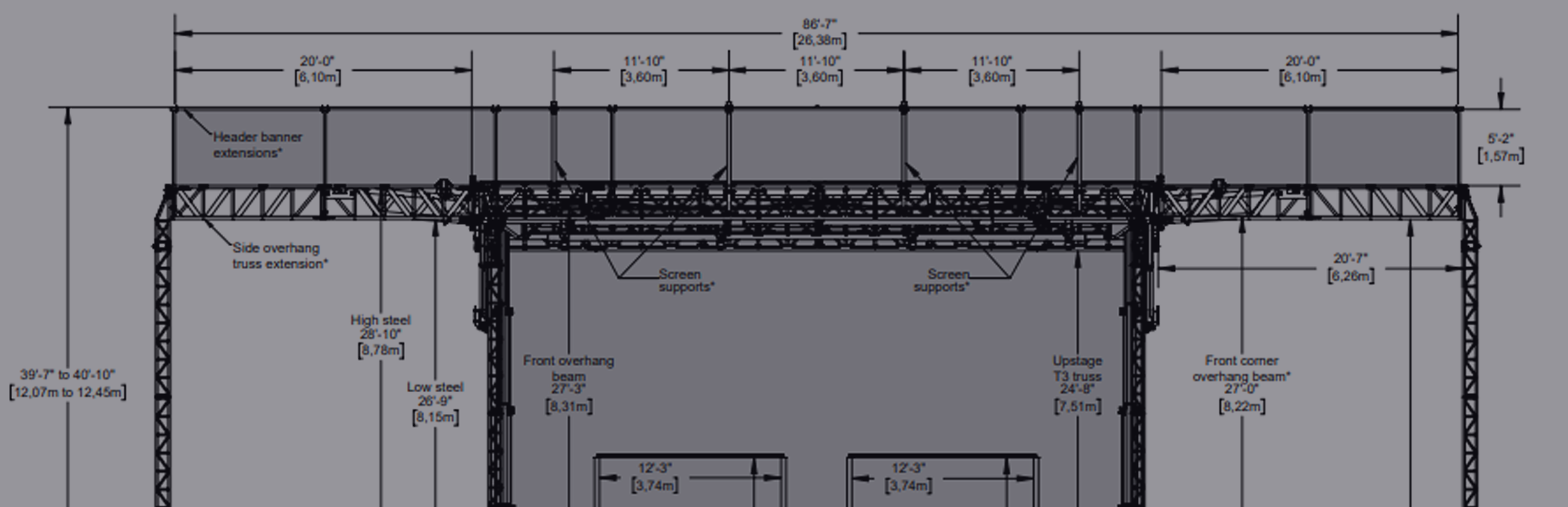 Technical Drawings | Stageline Mobile Stage
